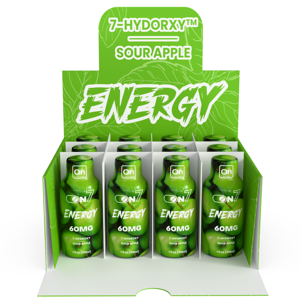 ON7 Energy Shot Box – 60MG – Sour Apple Flavor - wholesale Occurs Naturally